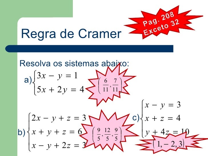 05 regra de cramer