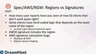 RGW S3: Features vs deep compatibility - Robin Johnson | PDF | Web ...