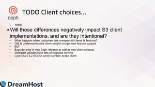 RGW S3: Features vs deep compatibility - Robin Johnson | PDF | Web ...