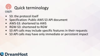 RGW S3: Features vs deep compatibility - Robin Johnson | PDF | Web ...