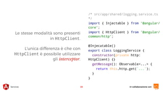 Introduzioni ai services in Angular 4 e ad RxJS | PPT