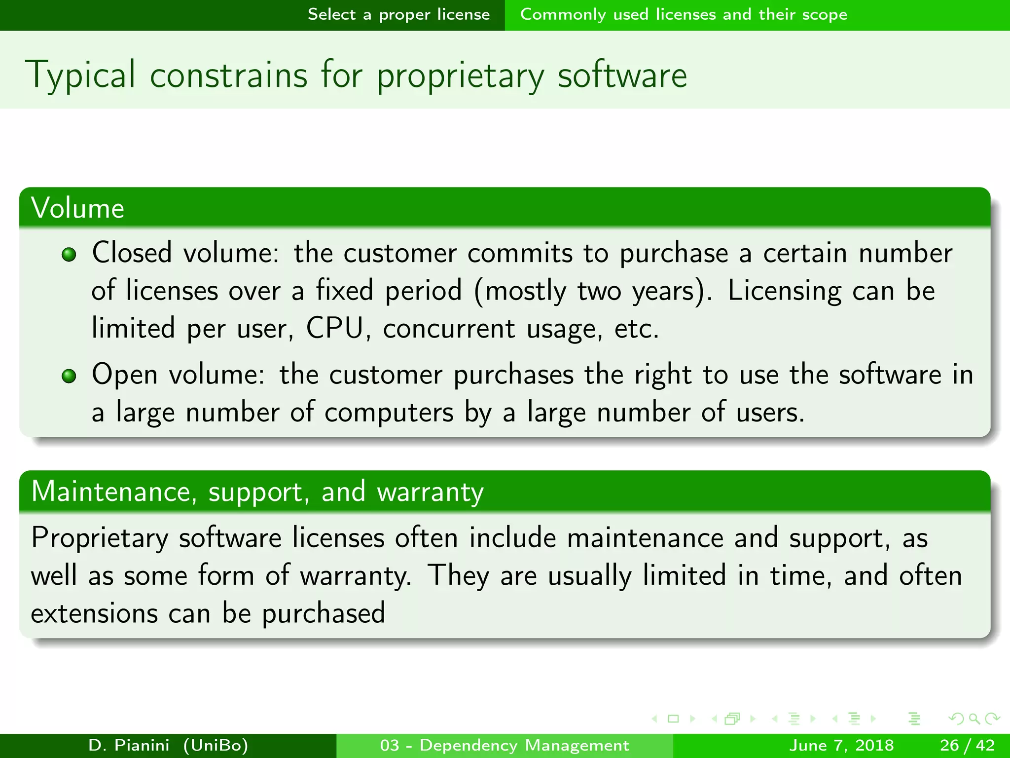 Versioning and License selection | PDF | Operating Systems | Computer Software and Applications