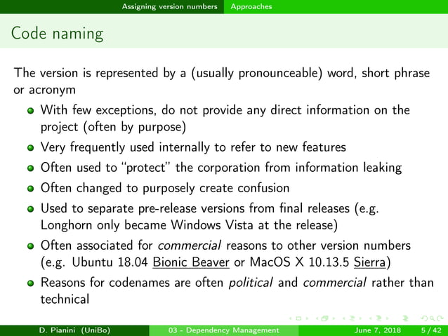 Versioning and License selection | PPT