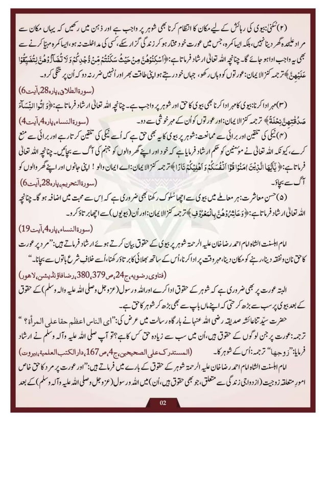 Shohar Aur Biwi Ke Huqooq میاں بیوی کے حقوق Pptx