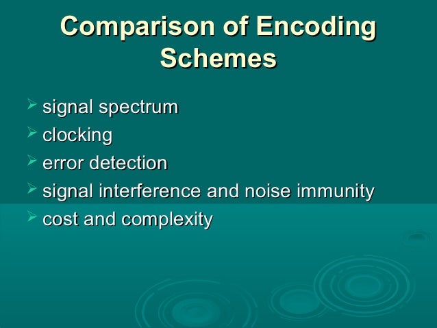 signal encoding techniques
