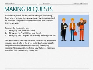 Techniques of Assertiveness | PPTX