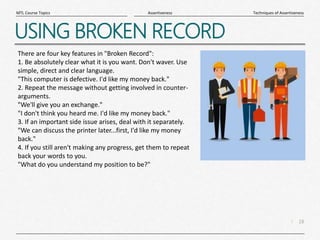 Techniques of Assertiveness | PPTX