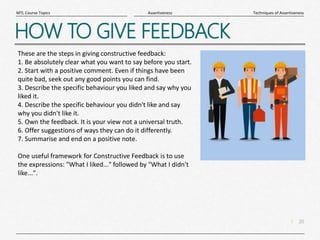 Techniques of Assertiveness | PPTX