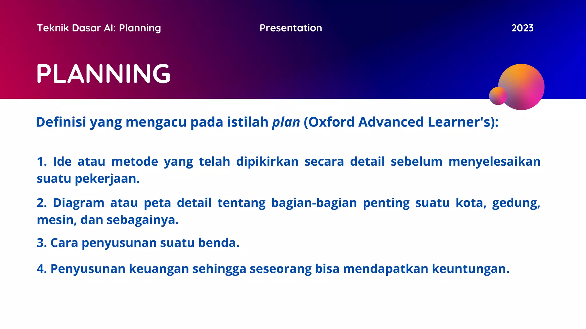 05 - Teknik Dasar AI - Planning.pdf