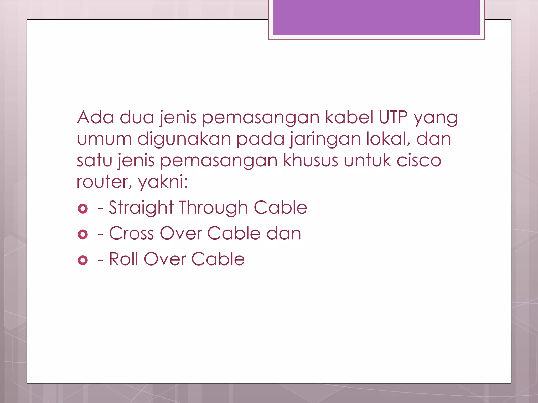 05 teknik pengkabelan | PPTX