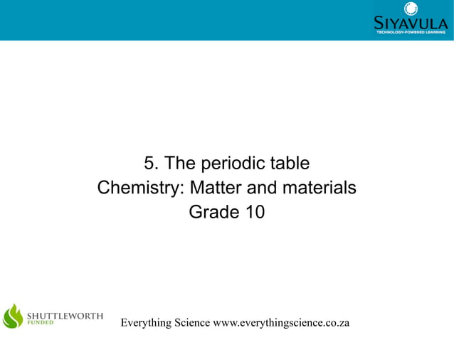 The periodic table | PPT
