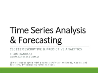 Time Series Analysis and Forecasting in Practice | PPTX