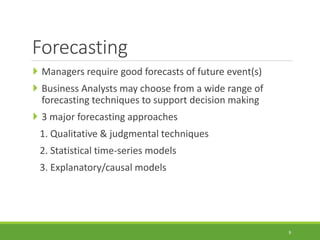 Time Series Analysis and Forecasting in Practice | PPTX