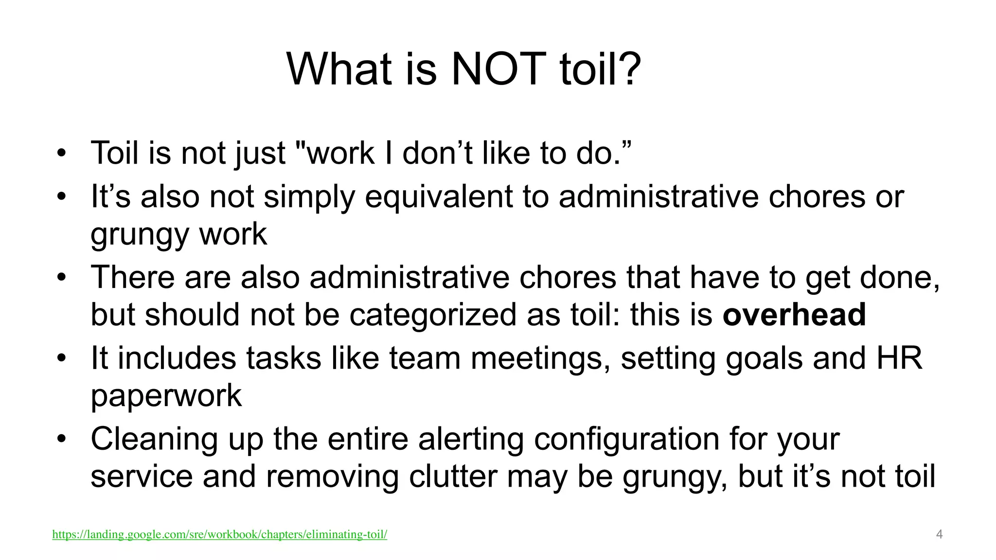 SRE Demystified - 05 - Toil Elimination | PDF