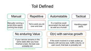 SRE Demystified - 05 - Toil Elimination | PDF