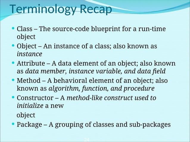 UML to Object Oriented Mapping java .ppt