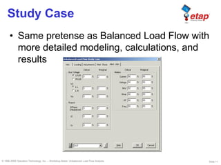 ETAP - unbalanced load flow | PDF