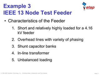 ETAP - unbalanced load flow | PDF