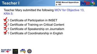 05 Understanding RPMS tools and MOV's | PDF