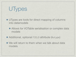 VO Course 05: VOTable, VO Protocols, and UCDs | PPT