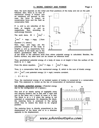 IIT JEE NOTES work, energy and power BY ANURAG TYAGI CLASSES | PDF