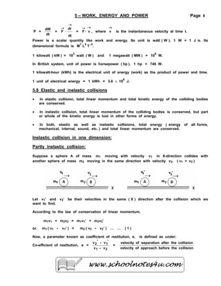 IIT JEE NOTES work, energy and power BY ANURAG TYAGI CLASSES | PDF