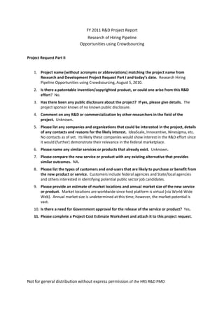 Example R&D Project Report | DOC