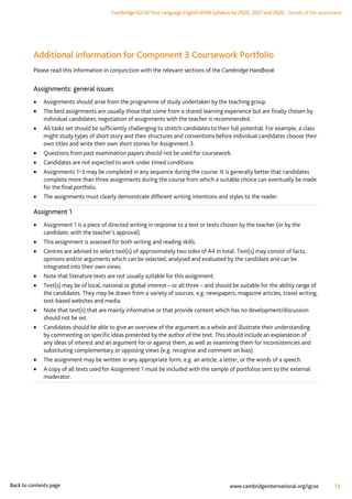 IGCSE ENGLISH FIRST LANGUAGE SYLLABUS 2020 / 2022 | PDF