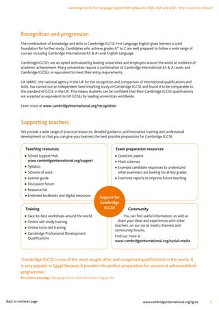 IGCSE ENGLISH FIRST LANGUAGE SYLLABUS 2020 / 2022 | PDF