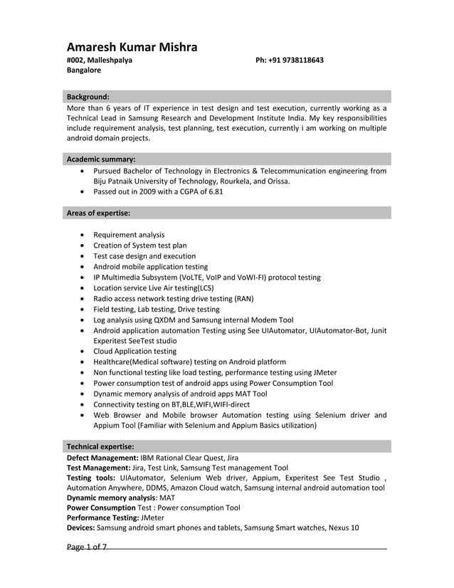 Amaresh_Ku_Mishra_Resume | DOC | Internet | Computing