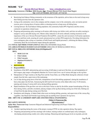 BENDE MICHAEL Updated CV - 02Copy | PDF