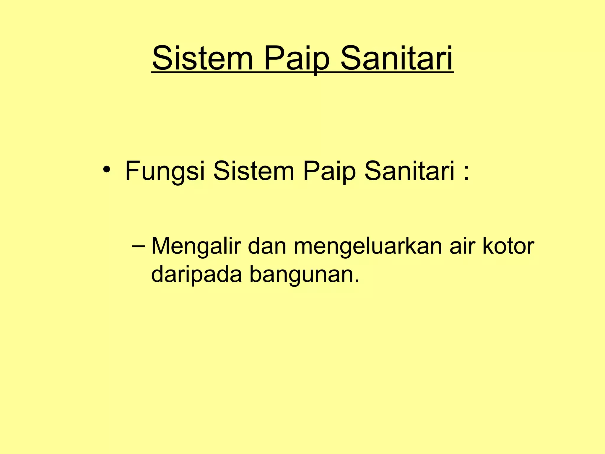 Sistem paip buangan | PPT