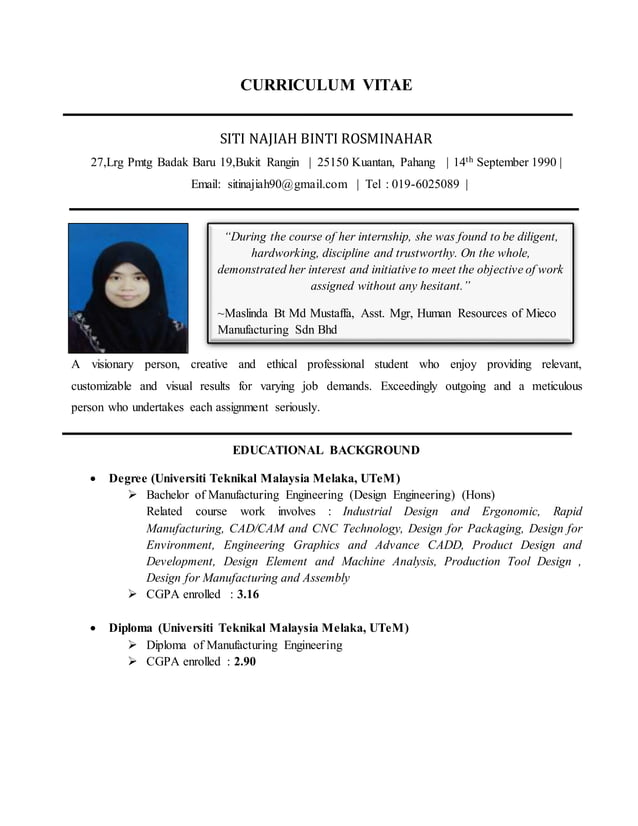 CURRICULUM VITAE_SITI | PDF