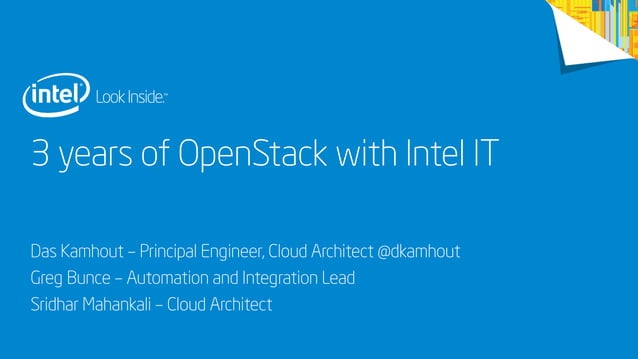 3-Years-of-OpenStack-Intel-IT | PPT