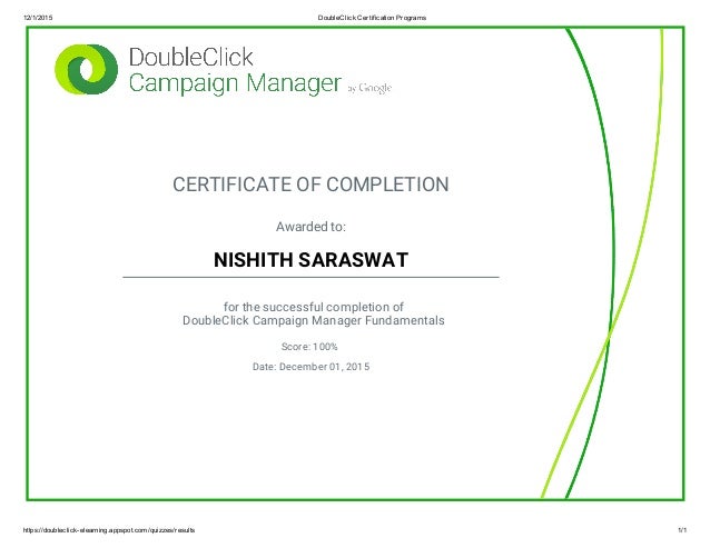 DoubleClick Certification Programs