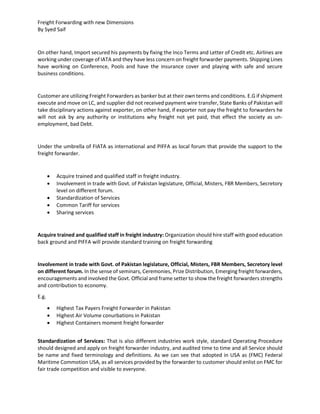 Freight Forwarder the Financial risk | PDF