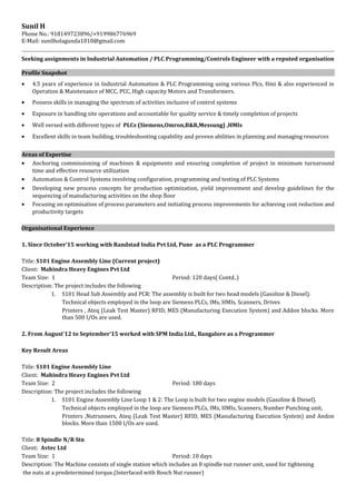 Resume | DOC | Operating Systems | Computer Software and Applications