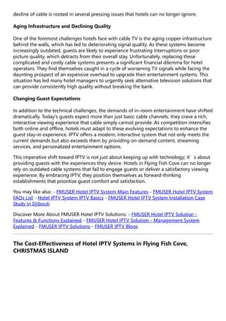 Why IPTV is A Must for Hotels in Flying Fish Cove，CHRISTMAS ISLAND | PDF