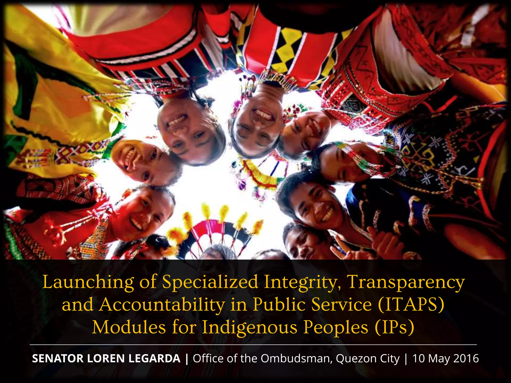 Launching fo Specialized Integrity, Transparency and Accountability in ...