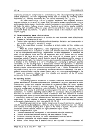 Dynamic Value Engineering Method Optimizing the Risk on Real Time Operating System | PDF