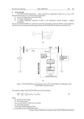 Energy storage of DFIG based wind farm using D-STATCOM | PDF