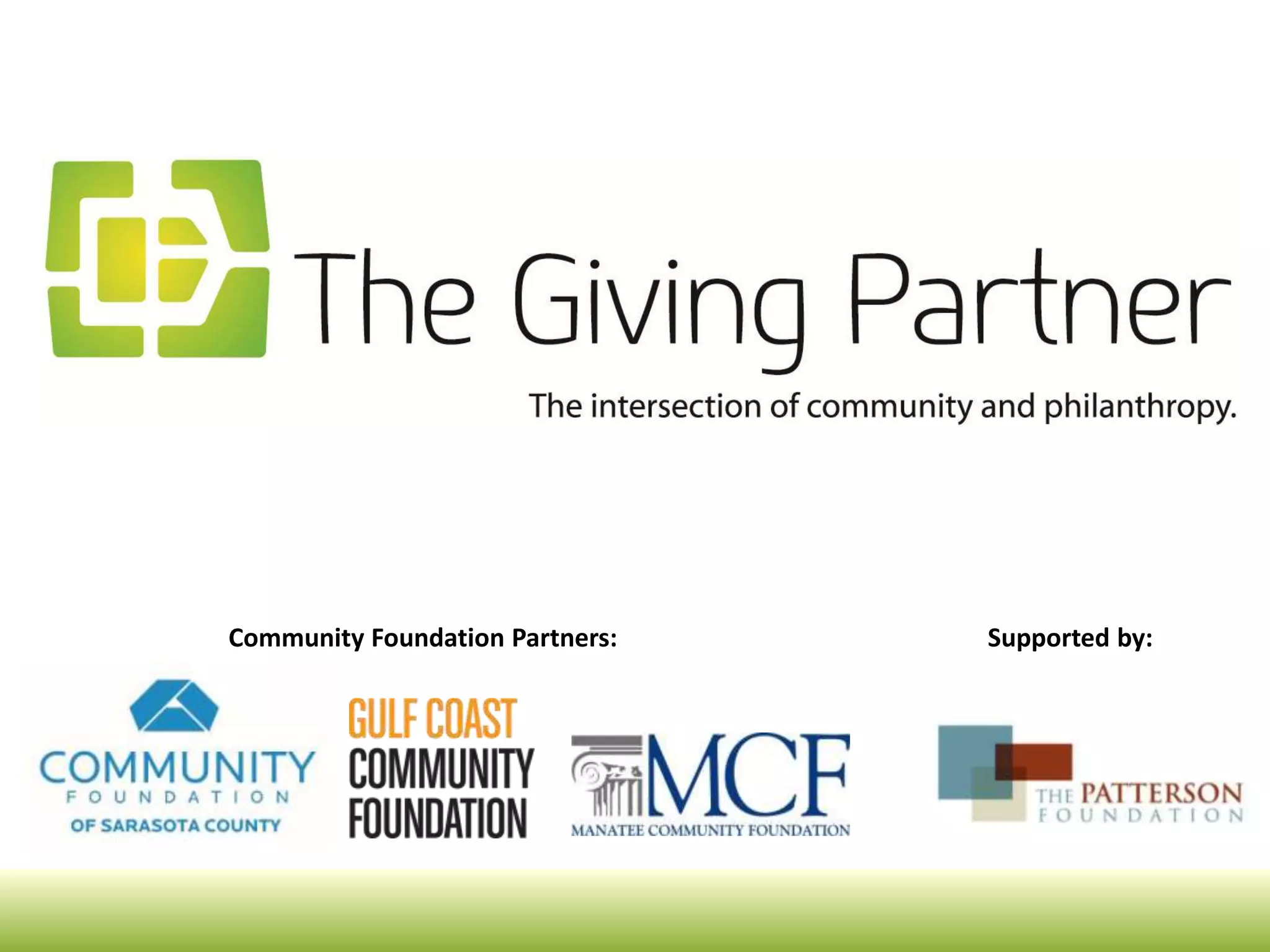 The Giving Partner Orientation May 11, 2012 | PPT