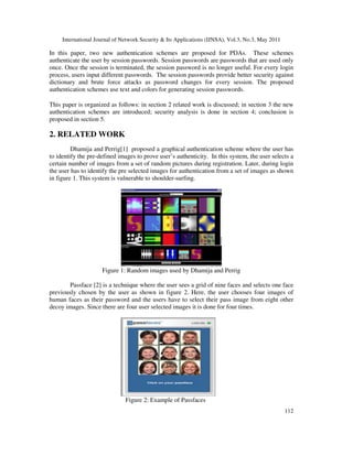 Authentication Schemes for Session Passwords using Color and Images | PDF | Internet | Computing