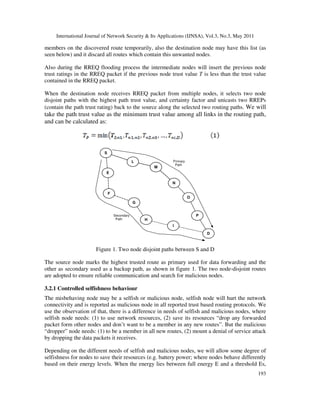 TRIDNT: THE TRUST-BASED ROUTING PROTOCOL WITH CONTROLLED DEGREE OF NODE SELFISHNESS FOR MANET | PDF