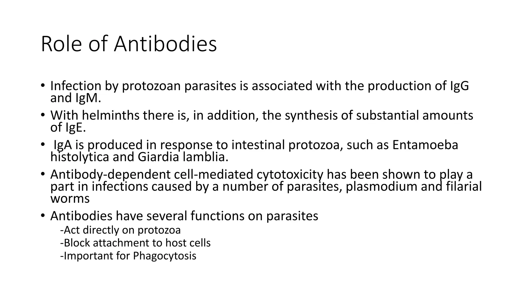 parasitic infection immune response and mechanism of evasion | PPTX