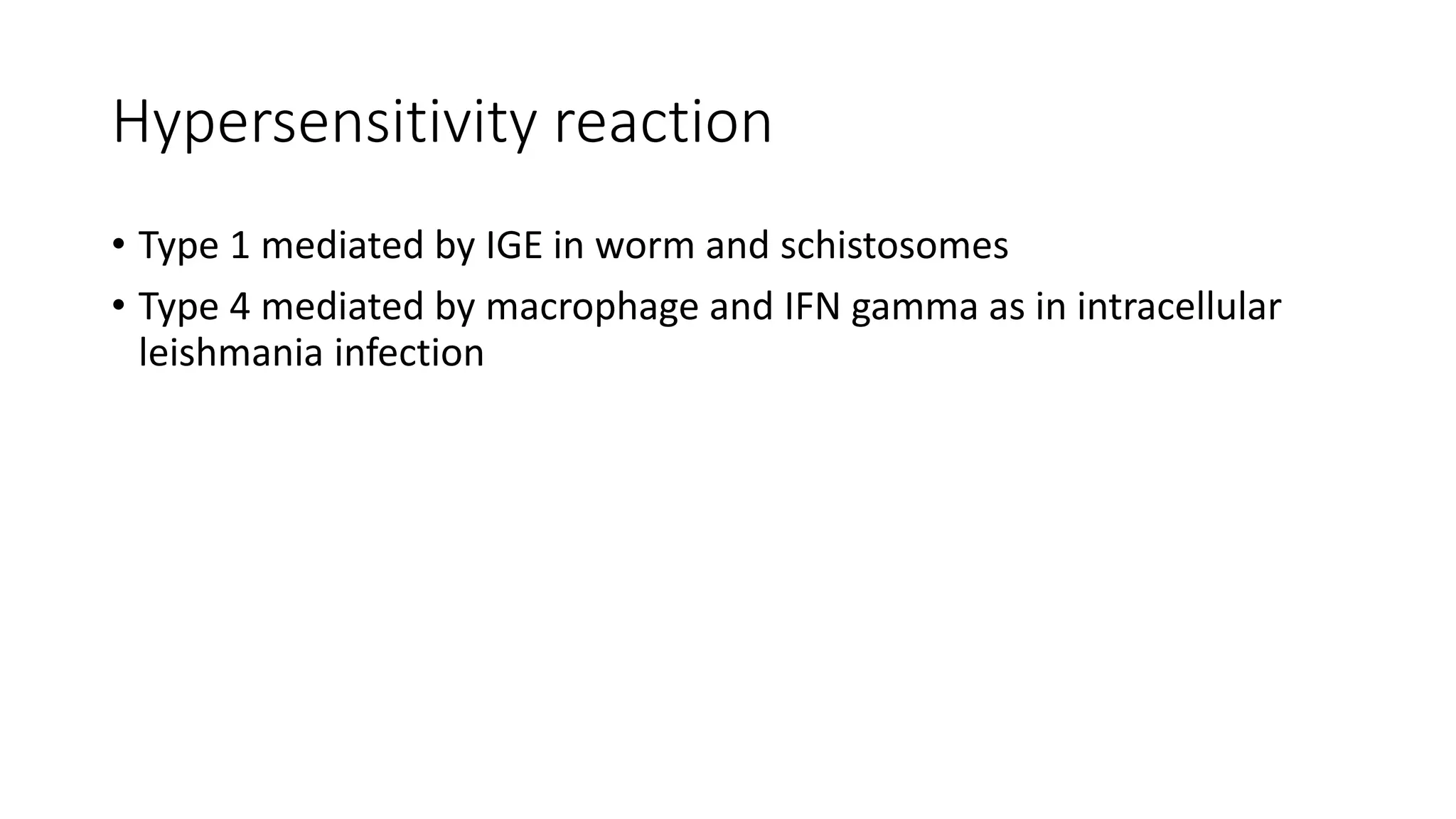 parasitic infection immune response and mechanism of evasion | PPTX