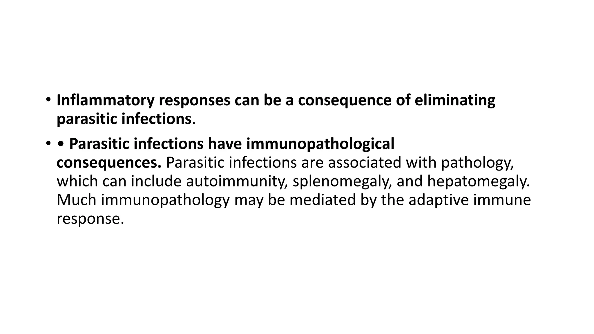 parasitic infection immune response and mechanism of evasion | PPTX