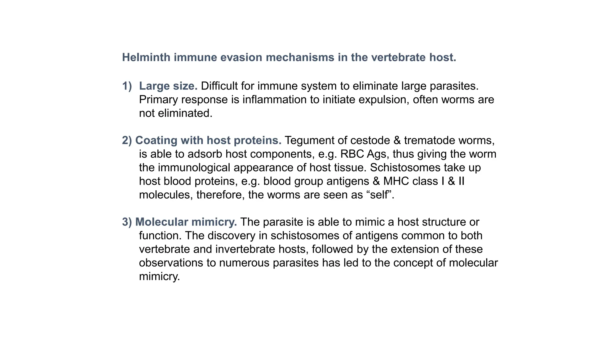 parasitic infection immune response and mechanism of evasion | PPTX
