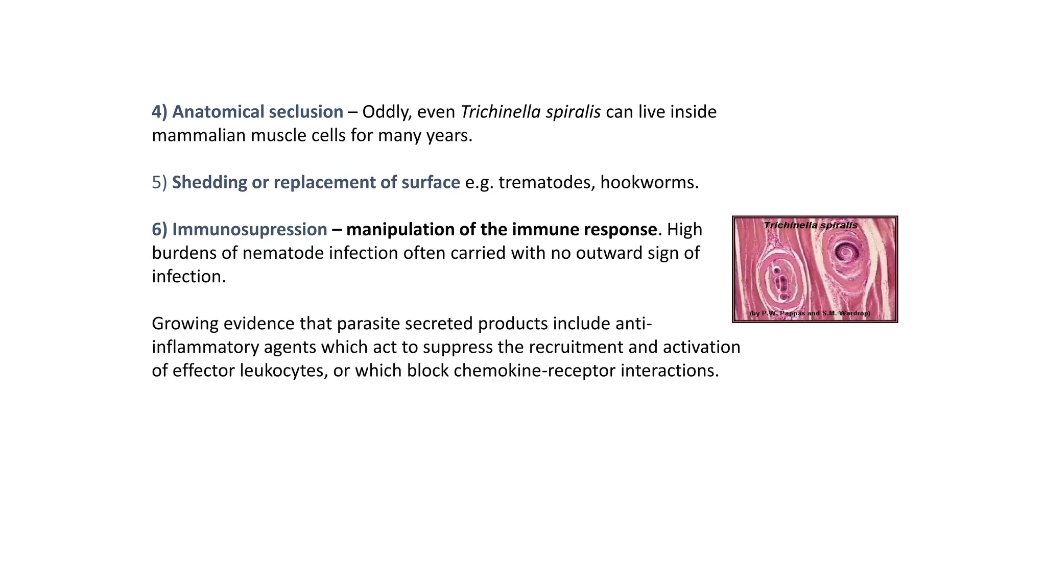 parasitic infection immune response and mechanism of evasion | PPTX