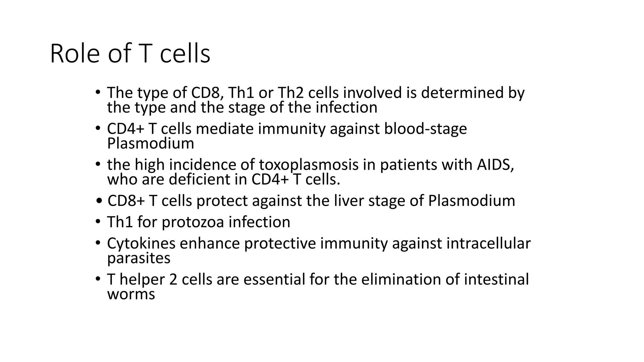 parasitic infection immune response and mechanism of evasion | PPTX